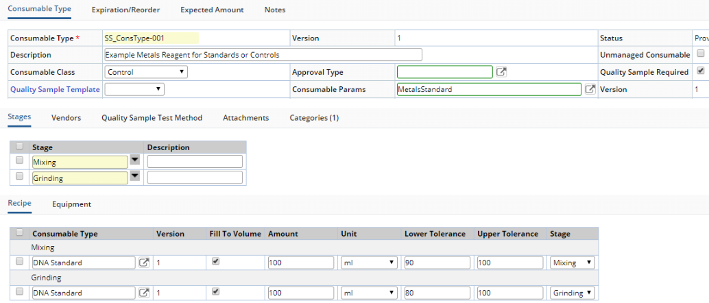 LES Global Worksheet Template for Consumable Types